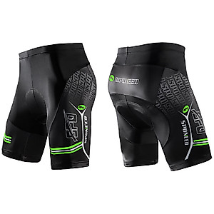 Padded Men's Cycle Shorts Cycling Gear Road Bike Bottoms Mountain Ride Bicycle Clothes US XL Green Multi