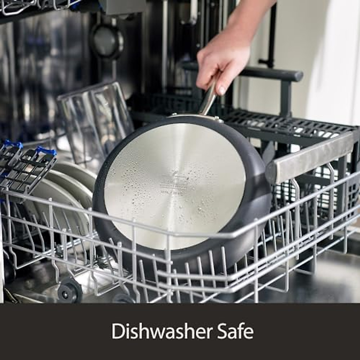 All-Clad HA1 Hard Anodized Nonstick Fry Pan 12 Inch Induction Oven Broiler Safe 500F, Lid Safe 350F Pots and Pans, Cookware Black