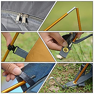 Wind Tour Professional 2-3 Person Weatherproof Double Layer Aluminum Windproof Backpacking Camping Tent for Outdoor Mountaineering Hunting Hiking Adventure Travel (Orange, (19.7+70.9+23.6) x 82.7)