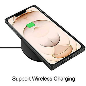 ZHUXUXITT Designer Luxury iPhone 14 Pro Max Case for Women,Square Checkered Style,Hard PC+Soft Silicone case is Shock-Proof and Skid-Proof for Protective Case-Black Gray Leopard Print, (6.7 inch)