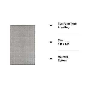 nuLOOM Hand Loomed Kimberley Area Rug, 4' x 6', Grey