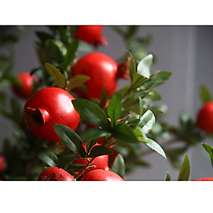 Okngr Artificial Pomegranate Branch, 3pcs Artificial Rosehip Berries 31.5inch Fake Berries Decor Simulation Pomegranate Bouquet Artificial Branches Winter Decorative for Home, Holiday Decoration