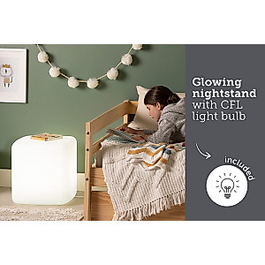South Shore Sweedi Lighted Nightstand, White