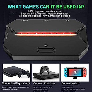 One Handed Gaming Keyboard and Mouse Combo,Rainbow Backlit 39 Keys Mechanical Feel Portable Mini Gaming Keypad+RGB Gaming Mouse+G6L LED Backlit Converter for Xbox One/Xbox 360/PS5/PS4/PS3/PC