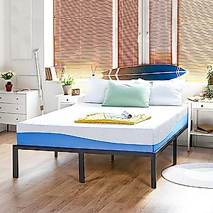 Olee Sleep Aquarius 10-Inch Memory Foam Mattress Blue Twin