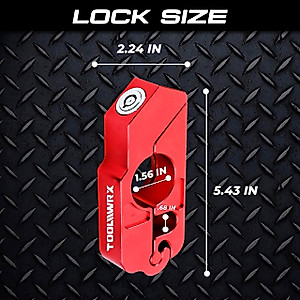 Motorcycle Handlebar Lock Grip with Lever Protection Sleeve - Heavy Duty Motorcycle Lock Anti Theft Throttle Brake Grip Lock Men, Moped Accessories For ATV, Scooter & Dirtbike Accessory (Red, 2x Keys)