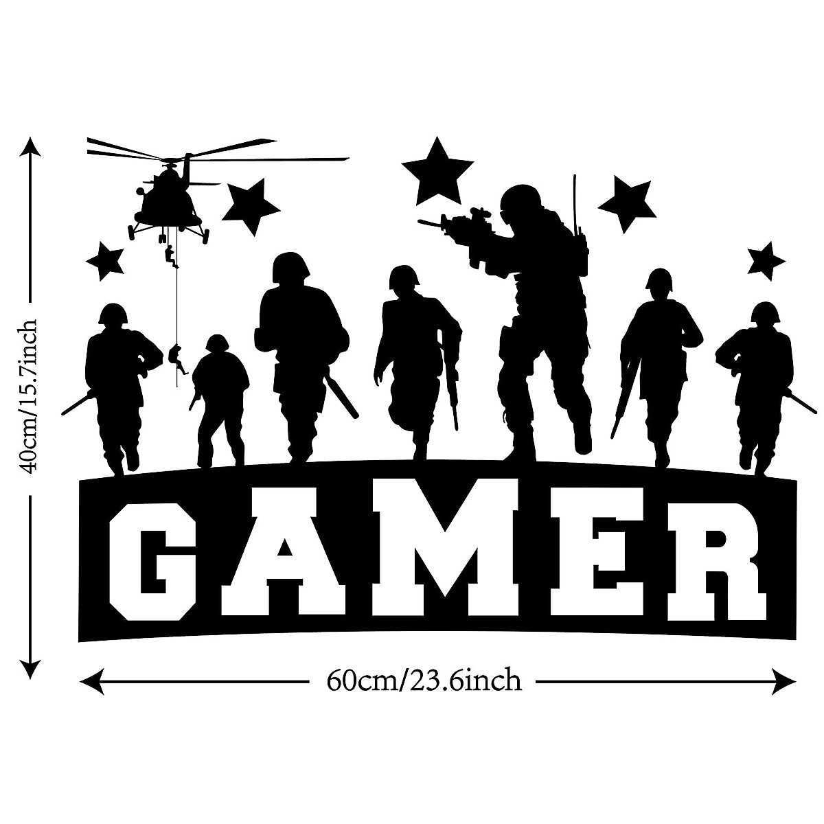 ORIGACH Gamer Wall Decal Stickers Vinyl Gamer Stickers Gamer Room Decor Wall Sticker for Boys Gamer Bedroom Playroom Decorations