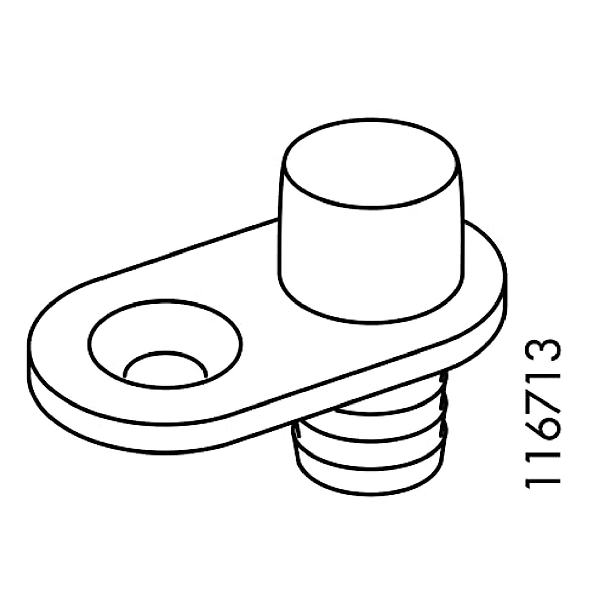 Spare Hardware Parts HEMNES Shoe Cabinet Parts Replacement for IKEA Part #110364 and #116713 (Pack of 4 Each)