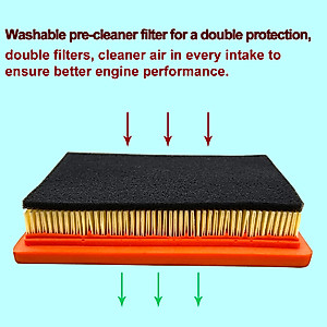 2Sets Replacement Air Filter for MTD Cub Cadet SC100 951-14632 Kohler 14 083 01-S Air Cleaner for MTD Cub Cadet Kohler Push Lawn Mower