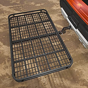 MAHLER GATES 4" Drop/Rise Trailer Hitch Receiver Adapter Extension, 2-inch Receiver Hitch Riser with Pin and Clip