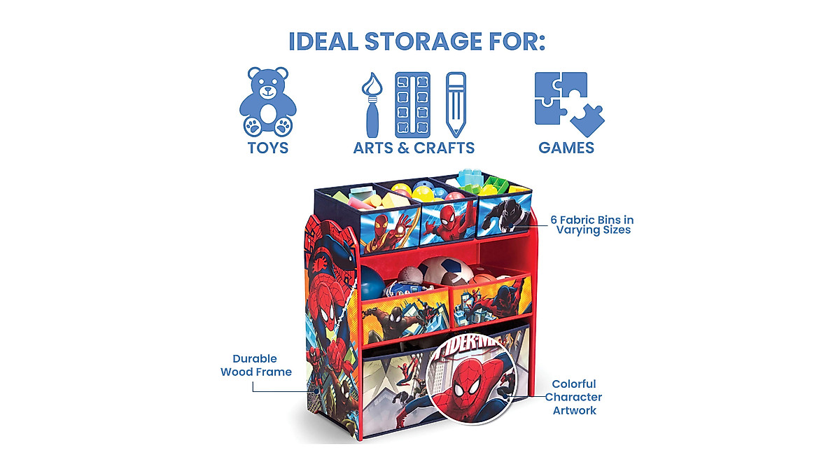 Delta Children Spider-Man Desk & Storage Bundle for Kids