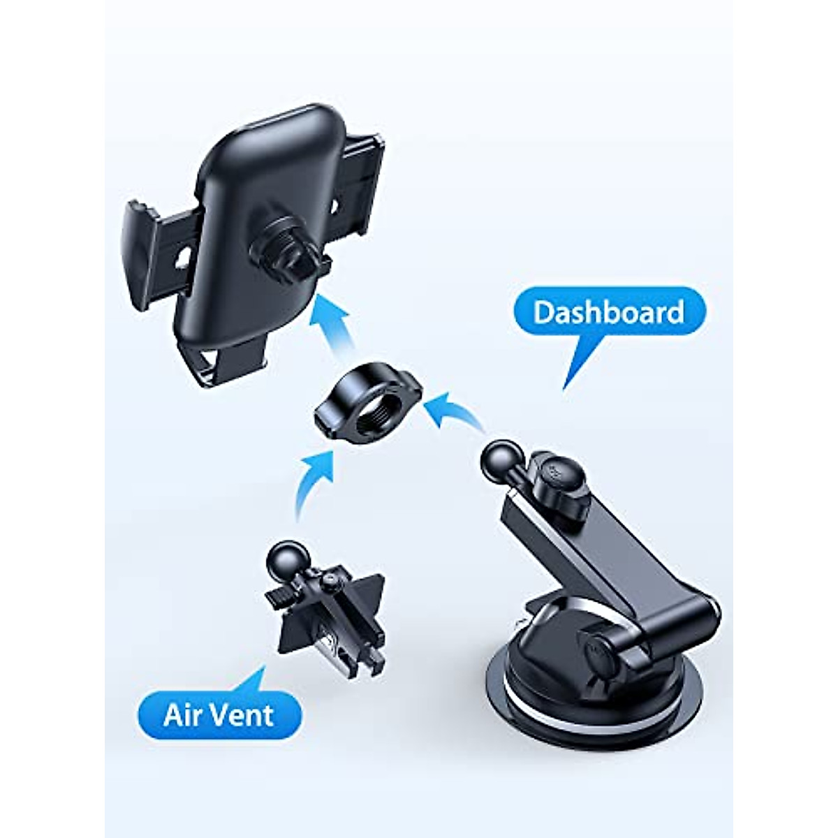 VICSEED Nut Thicked Sturdy Won't Break, Fit for Car Phone Holder Mount 17mm Ball Head (2pcs)