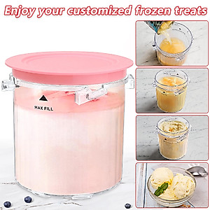 FOTRIC 16oz Ice Cream Containers Replacement for Ninja Creami Breeze Pints and Lids - 4 Pack, Compatible with NC100 NC200 NC201 CN205A Series, BPA-Free & Dishwasher Safe