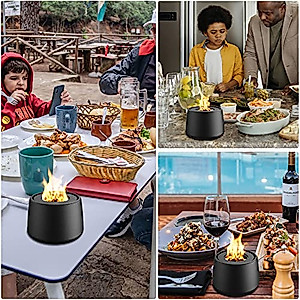 Tabletop Fire Pit Bowl Mini Table Top Rubbing Alcohol Personal Smores Fireplace Long Burning Smokeless Flame Portable Upgraded Original Ceramic Firepit, Mini Fire Pit Used Indoor & Outdoor & Garden