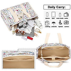 LOIDOU 3Pcs Laptop Tote Bag for Women 15.6 inch Work Tote Bag Computer Bag Large Capacity Teacher Handbag Shoulder Bag