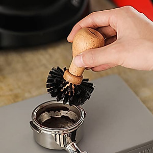 MHW-3BOMBER Coffee Portafilter Cleaning Brush Espresso Machine Portafilter Brush Speacial for 58mm Portafilter Professional Barista Cleaning Tools Effectively Cleaning B5341