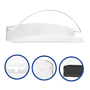 Zerodeko newspaper rack fridge organizer shelf seasoning organizer shelf refrigerator hanging rack magnetic fridge organizer magnetic paper shelf magnetic spices holder white Metal Magazine