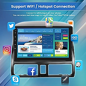 Wireless Apple Carplay Android Auto Car Radio for Honda CRV 2002-2006 Stereo, [2G+32G] Hikity Android 11 Car Stereo 9 Inch Touch Screen Bluetooth GPS WiFi HiFi FM RDS Radio + Dual USB Input
