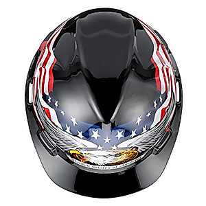 MSA 10079479 V-Gard Slotted Hard Hat, Americaln Eagle,, Capacity, Volume, Polyethylene, Standard, black/Red/White/Blue