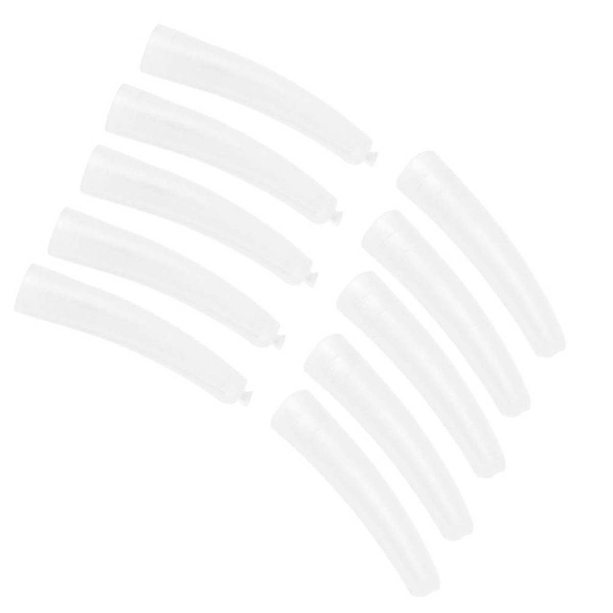 10Pcs Tweezers Cover, Grafting Eyelashes Tips Covers, Transparent Plastic Elbow Tweezers AntiDust NonSlip Eyelashes Grafting Tool