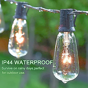 GOOTHY ST40 Edison Replacement Bulbs, 7 Watt E17 Intermediate Screw Base Clear Edison Light Bulbs ST40 Replacement Bulbs for Outdoor String Lights, C9 Incandescent Light Bulbs, Warm White-10 Pack