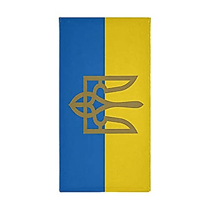 xigua Towels Ukrainian Flag Kitchen Towels 100% Cotton Soft & Absorbent Towels for Bathroom Thick Plush Hand Towel Beach, Pool, Gym, Yoga Quick Dry Towel Set 28.3x14.4in
