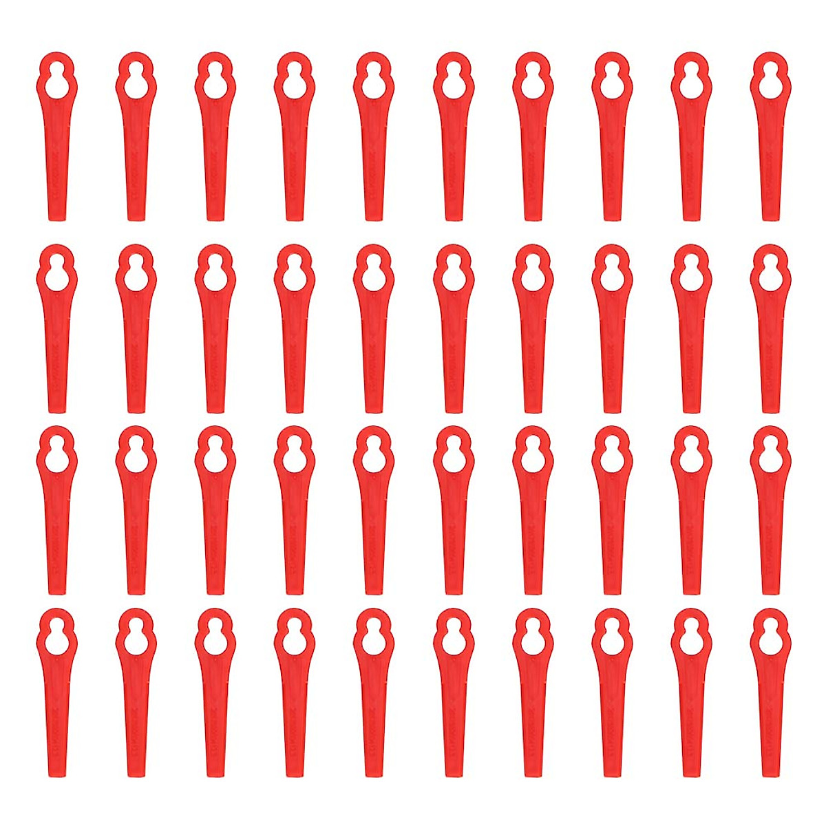 aqxreight Set of 40 Plastic Replacement Blades for Cordless Grass Trimmer, Strimmer, and Cutter