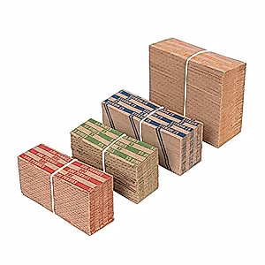 Coin Wrappers Assorted 500 Flat Stripped Coin Roll Wrappers for All Coins Including 200 Quarter Wrappers and 100 Each of Penny, Nickel, Dime Wrappers