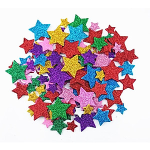 Honbay 200pcs Colorful Self Adhesive Star Shape Foam Glitter Stickers