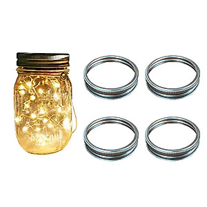 24 Rust Resistant Silver Mason Jar Replacement Rings, 70mm Regular Mouth Mason Jar Lids Silver Canning Jar Lid, Prevent leakage for Mason Jars