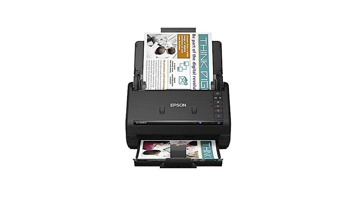 Epson ES-500W II Wireless Duplex Scanner | Fast ADF for PC/Mac