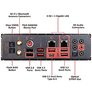 MSI MEG X570 ACE Motherboard (AMD AM4, DDR4, PCIe 4.0, SATA 6Gb/s, M.2, USB 3.2 Gen 2, AX Wi-Fi 6, 2.5G LAN, ATX)