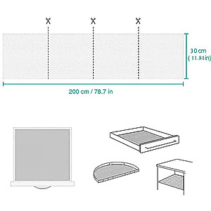 Shelf and Drawer Liner 12" X6.5’ Grid Pattern PVC Non-Adhesive Grip Liner for Kitchen Cabinets,Shelves,Storage, Kitchen and Desks (Blue)