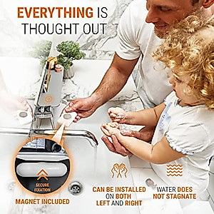 KUKAKETA Bathroom Organizer Shelf with Toothbrush Holders, Soap Dish, Shower Caddy Bathroom Shelves Wall Mounted Shower Shelf Space Saver Bathroom Storage - Adhesive or Drilling (white - light gray)