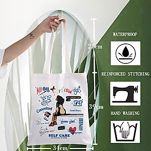 WZMPA Singer Album Tote Bag Singer Concert Gift Singer Lyric Fans Reusable Grocery Bags Singer Merchandise (Kill B Tote)