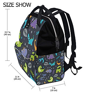 Cute Dinosaurs Diaper Bag Travel Backpack - Large Baby Nappy Bag Organizer(e)