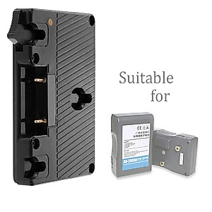 FocusFoto V-Mount Battery Power Plate Adapter with D-tap for Panasonic ANT0N Bauer Gold Mount Battery to V-Mount Battery