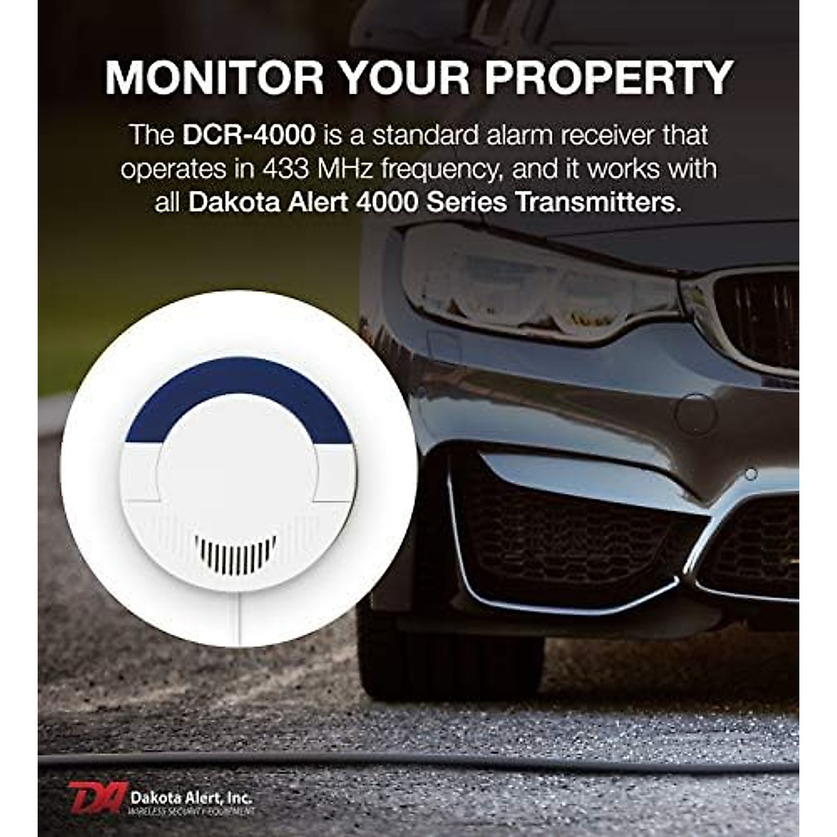 Dakota Alert Wireless Receiver- DCR-4000 Up to 1 Mile Operating Range - Compatible with All Dakota Alert 4000 Series Sensors: SBB-4000, DCHT-4000, DCMT-4000, DCPT-4000, and UT-4000 Transmitters