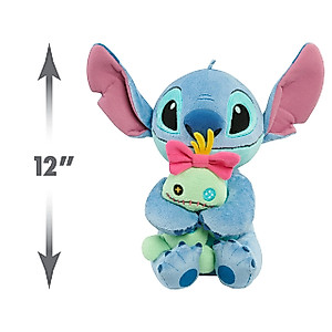 Disney Classics Lil Friends Stitch and Scrump Plush Stuffed Animal, Kids Toys for Ages 2 Up by Just Play