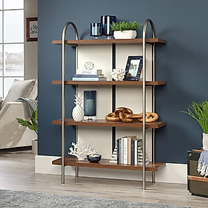 Sauder Vista Key Bookcase/Book Shelf, Blaze Acacia Finish