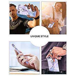 BENTOBEN iPhone 8 Plus/iPhone 7 Plus Case, Phone Case Heavy Duty 3 in 1 Full Body Rugged Shockproof Hybrid Hard PC Bumper Drop Protective Girls Women iPhone 8 Plus/7 Plus Cover, Purple Marble Design