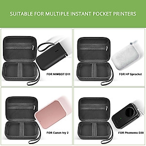 Case Compatible with NIIMBOT D11 Label Maker Printer, Storage Bag for Phomemo D30 for Canon for Ivy 1/2 for HP Sprocket Mini Photo Printer & Label Paper Accessories- Holder Box Only