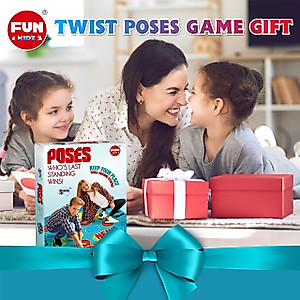 Classic Twist Poses Floor Game, FunKidz Giant Mat Party Games for Kids Adults Bigger Size Family Indoor and Outdoor Activity for Boys Girls Gift