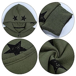 MOUSYA Women’s Skeleton Oversized Zip Up Hoodie Y2k Skull Sweashirt Rhinestone Graphic Hoodies Fall Long Sleeve Pullover Tops A-green