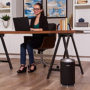 Hunter HP125 AirX EcoSilver HEPA Digital Air Purifier for Small Rooms, Black