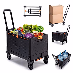 Foldable Shopping cart Utility trolleys, Roller Grocery carts, Outdoor Camping carts, Suitable for Shopping Luggage Tools Office