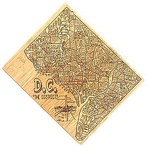Totally Bamboo Washington DC City Life Bamboo Serving and Cutting Board