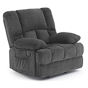 STARY Rocker Recliner Sofa Living Room Chair for Adults, Grey