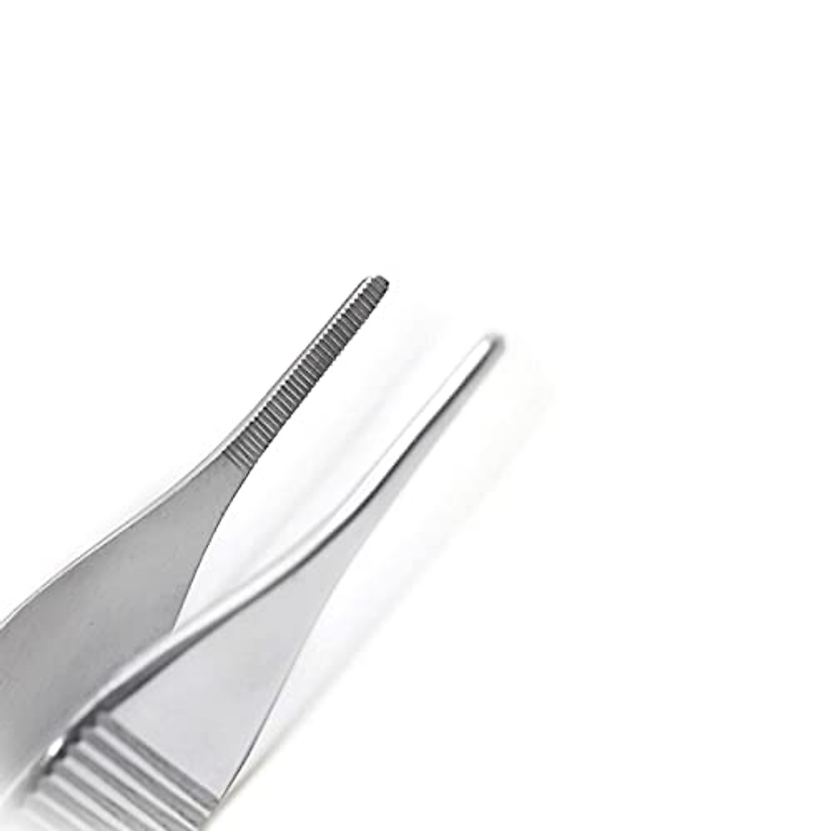 MEDSPO Professional Tweezers | Orthodontic Surgical Medical | Dental Bracket Placing | Cotton Dressing Tissue Forceps | Direct Bonding Serrated Suture Plier CE (Adson Tweezers -12cm)