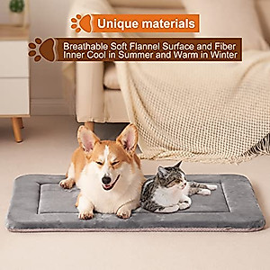 Dog Beds for Extra Large Dogs Crate Bed Pad Mat 48 in Non Slip Washable Dog Bed Soft Fleece Mattress Kennel Pad Luxury Color,NG XL